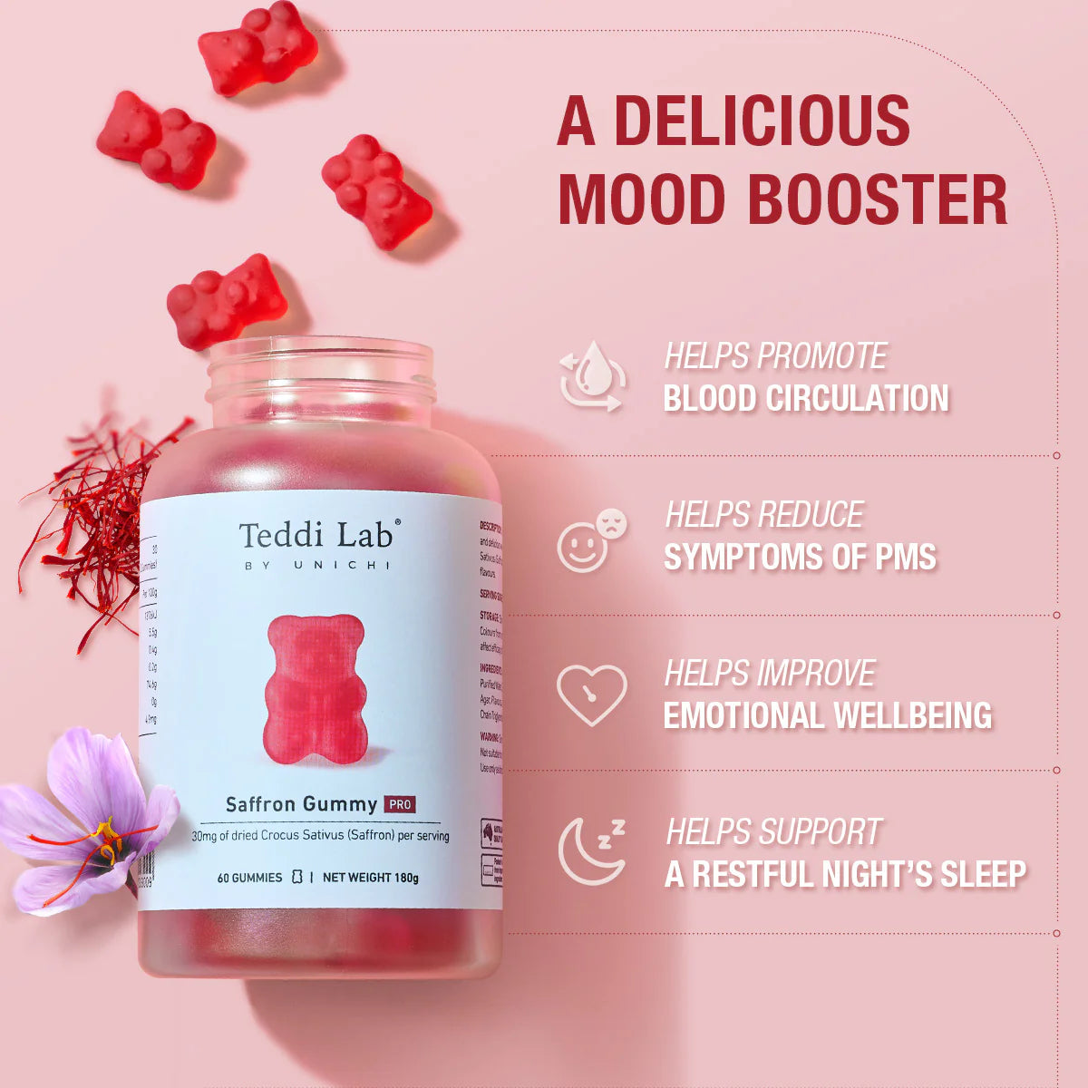 Unichi Saffron Gummy PRO 60'S – Creelman's Pharmacy